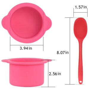 Wax Pot Replacement,Bestidy Wax Warmer Liner 16oz Silicone Non-stick Bowl and Spatulas Set,Reuse Melted Hard Wax Beads,Easy to Clean