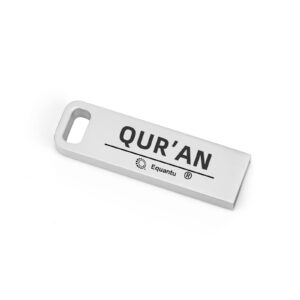 equantu quran usb flash drive - portable 32gb thumb flash drive, quran in mp3 format, 27 famous readers, appliable for cars, laptops, quran speaker, and other usb compatible devices (silver)