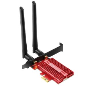 snziyag ax3000 wifi 6e pcie wifi card for gaming pc bluetooth 5.2 tri-band (2.4/5/6ghz) wireless wlan adapter with mu-mimo,ofdma,ultra-low latency network card,supports windows 10/11 (64bit)