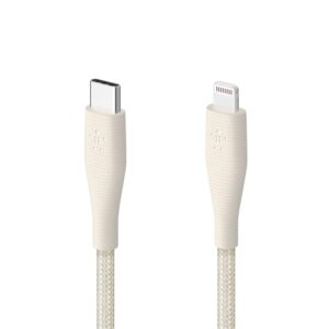 Belkin Braided USB-C to Lightning Cable - 1.5m (5ft Fast Charging iPhone USB-C Cable for iPhone 13,12,11, 11 Pro, 11 Pro Max, XS, XS Max, XR, X, MacBook, iPad and More, Apple MFi-Certified)