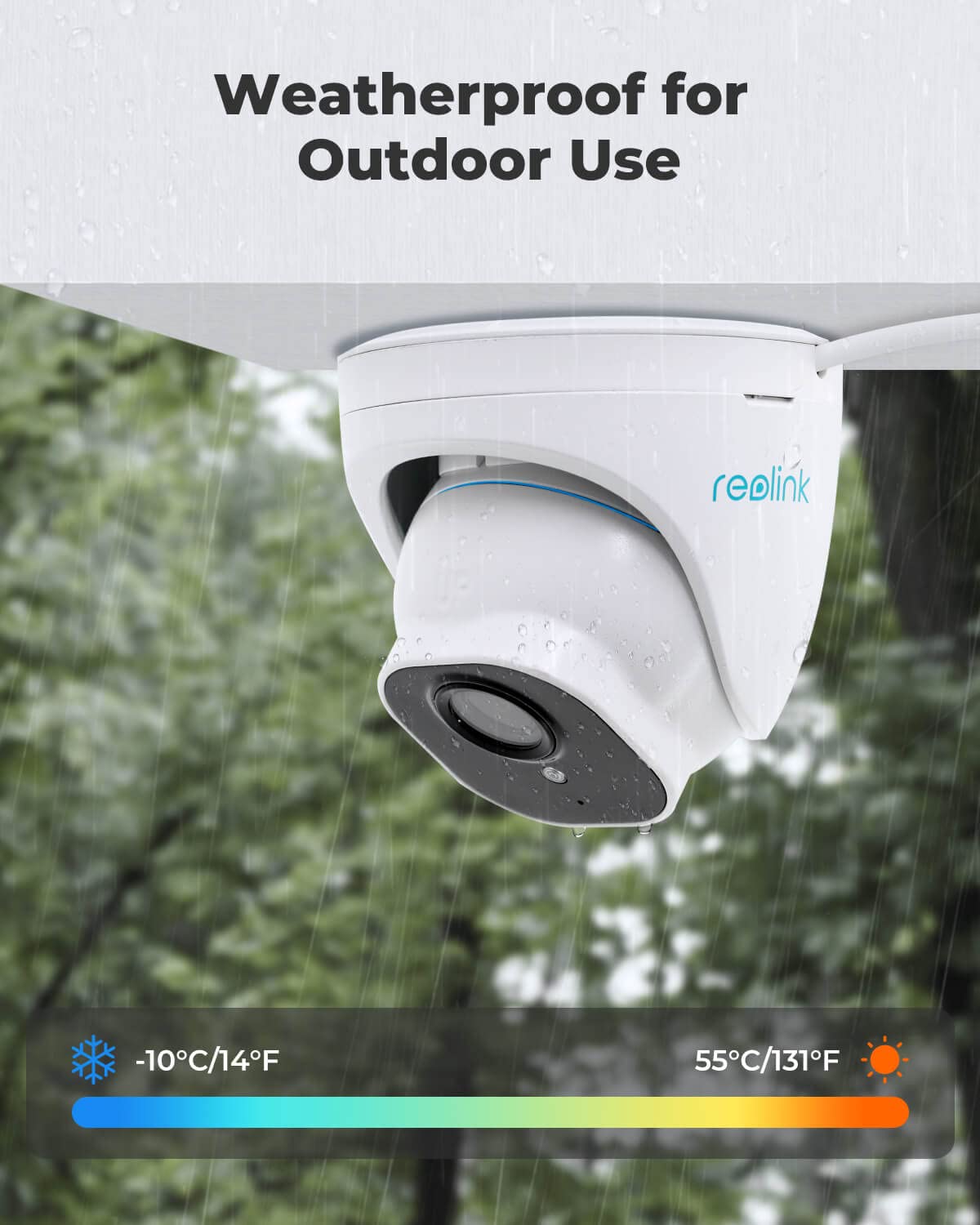 REOLINK 5MP PoE Outdoor Home Security IP Cameras, Upgraded Smart Human/Vehicle Detection, IP66 Weatherproof, Time-Lapse, 256GB Micro SD Storage for 24/7 Recording(not Included), 4X RLC-520A