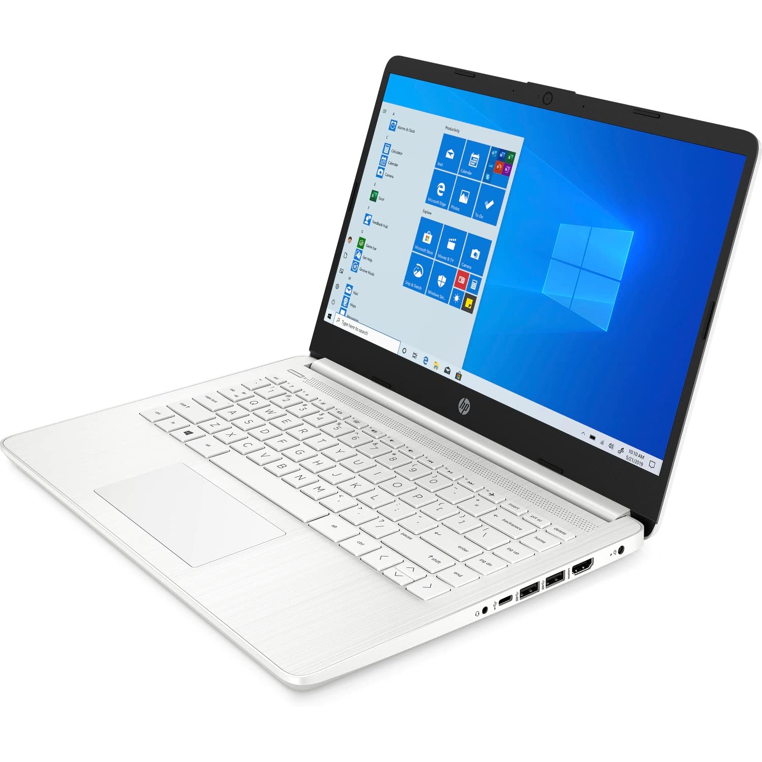 HP Laptop 14-fq0048nr 14" HD (1366 x 768) Touchscreen, AMD 3020e, AMD Radeon Graphics, 4 GB DDR4 RAM, 64GB eMMC Storage, Windows 10 Home S, White (Renewed)