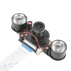 raspberry pi b 3/2 camera module, 5 million pixel 1080p camera module with ov5647 sensor,2pcs 850ir ir-cut night vision automatically infrared fill lights for raspberry pi b 3 2