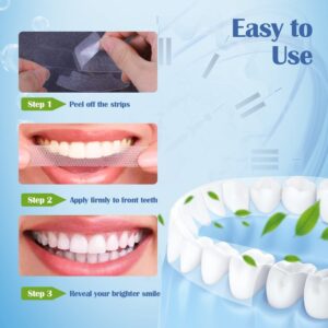 Teeth Whitening Strips, Enamel Safe White Teeth Whitening Kit, 5D Teeth Whitener for Sensitive Teeth Whitening, 30-Minute Express Whiting, Non-Toxic, 14 Pcs 7 Treatment (Each with 1 Upper / 1 Lower)