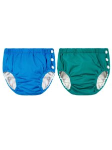 century star baby reusable swim diaper pool swimming diapers for toddler boys girls washable swimming pants b green & blue 2-3t