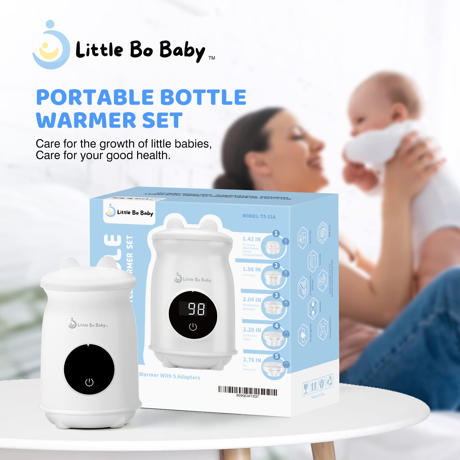 Little Bo Baby Portable Bottle Warmer Set Travel Bottle Warmer for Breastmilk and Formula Bottle Warmer