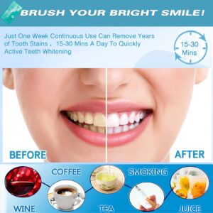 Teeth Whitening Strips, Enamel Safe White Teeth Whitening Kit, 5D Teeth Whitener for Sensitive Teeth Whitening, 30-Minute Express Whiting, Non-Toxic, 14 Pcs 7 Treatment (Each with 1 Upper / 1 Lower)