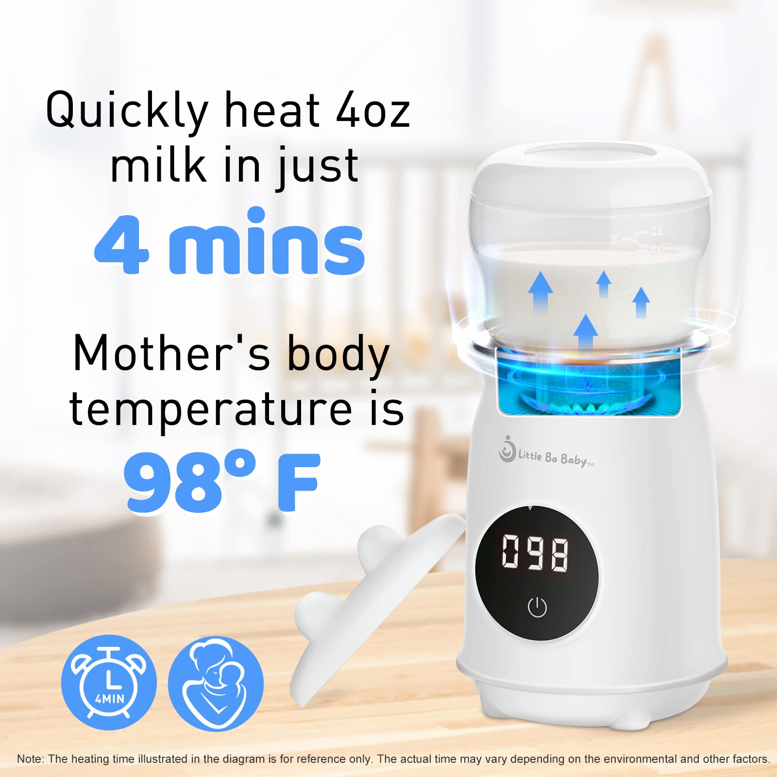 Little Bo Baby Portable Bottle Warmer Set Travel Bottle Warmer for Breastmilk and Formula Bottle Warmer