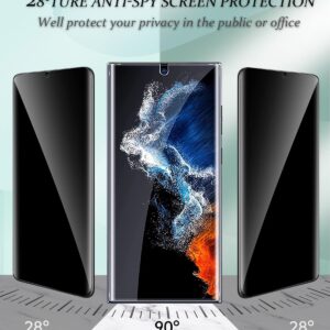 [2+2 Pack] Tamoria Galaxy S22 Ultra Privacy Screen Protector + Camera Lens Protector 9H Tempered Glass Black Camera Cover AntiExplosion Antispy Screen Film Accessories for Samsung Galaxy S22 Ultra