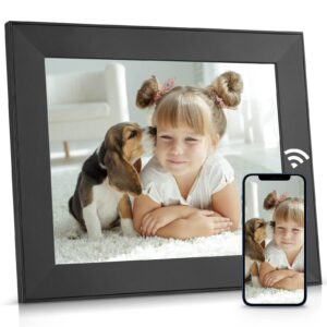 nexfoto 32gb smart wifi digital picture frame, electronic photo frame with ips touch screen, instantly share photos videos via app, motion sensor, gift for grandparents