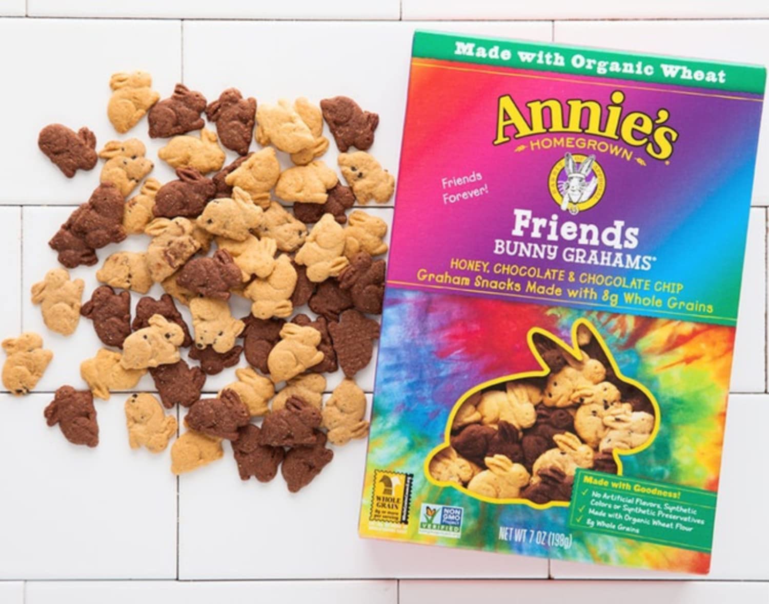 Annie's Organic Friends Bunny Grahams, 1.25 oz (Pack of 10) with By The Cup Stickers