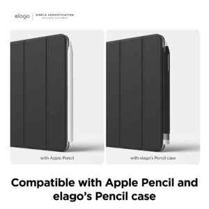 elago Smart Folio Case Compatible with iPad Mini 8.3 inch 6th Generation 2021, Protective Smart Cover Case, Compatible with Apple Pencil and elago’s Pencil case, Slim Design, Auto Wake/Sleep - Black