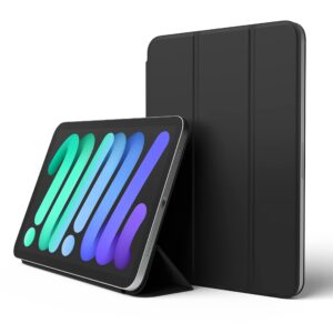 elago smart folio case compatible with ipad mini 8.3 inch 6th generation 2021, protective smart cover case, compatible with apple pencil and elago’s pencil case, slim design, auto wake/sleep - black