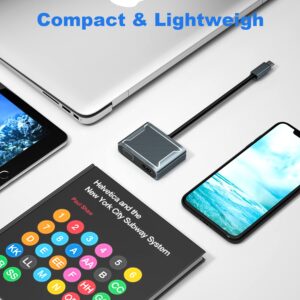 USB C to VGA & HDMI Adapter, USB C Adapter 2-in-1 Hub Thunderbolt 3,Compact and Portable Compatible for for MacBook Pro, MacBook Air, iPad Pro, Pixelbook, XPS, Galaxy, and More