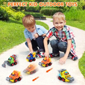 6PACK Baby Toy Cars for 1 Year Old Boy Construction Vehicle Friction Powered Cars Toddler Toys for 1 2 3 Year Old Boy Push & Go Cars Toy Trucks for Toddlers 1-3 Baby Toys 12-18 Months Boys Girl Gift