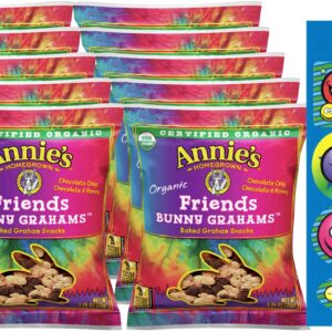 Annie's Organic Friends Bunny Grahams, 1.25 oz (Pack of 10) with By The Cup Stickers