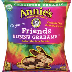 Annie's Organic Friends Bunny Grahams, 1.25 oz (Pack of 10) with By The Cup Stickers