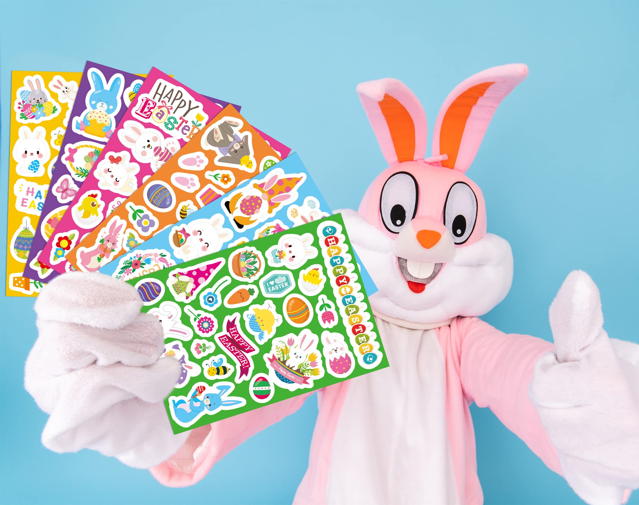 Joy Bang 564 PCS Easter Stickers for Kids, Easter Stickers with Eggs Bunny, Happy Easter Stickers Bulk for Toddlers, Easter Stickers for Cards Envelopes, Easter Party Supplies Favors