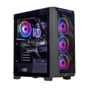 velztorm pilum cto powerful gaming desktop pc liquid-cooled (amd ryzen 7 3700x 8-core, 16gb ddr4, 1tb pcie ssd+2tb hdd (3.5), geforce rtx 3060 12gb, 120mm aio, rgb fans, 750w psu, wifi-n, win11p)