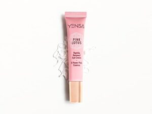 yensa pink lotus peptide renewal eye cream | under eye korean superfood cream for dark circles, sensitive skin, puffiness (15 ml)