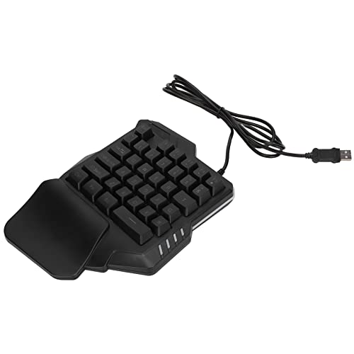 Shanrya One Handed Gaming Keyboard, One Handed Keyboard Accurate Control for Game for Dorm for Home