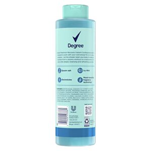 Degree Body Wash and Soak Post-Workout Recovery Skincare Routine ICY Mint + Epsom Salt + Electrolytes Bath and Body Product 22 oz 4 Count