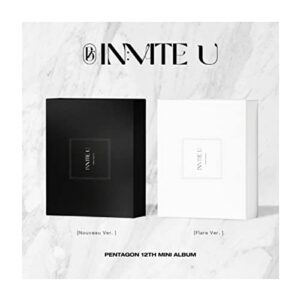 pentagon in:vite u 12th mini album 2 version set cd+96p booklet+1p lyric paper+1p photocard+1p selfie photocard+1ea name tag+tracking kpop sealed