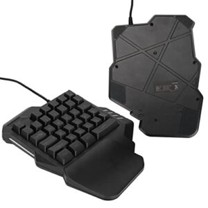 Shanrya One Handed Gaming Keyboard, One Handed Keyboard Accurate Control for Game for Dorm for Home