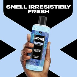 AXE Body Wash For Men Alpine Lift, Skin Care with 100% Natural origin scent and Plant Based Ingredients 18 oz, 4 Count