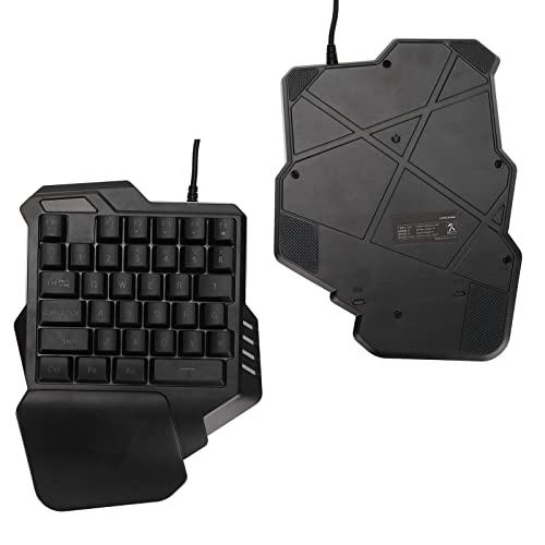 Shanrya One Handed Gaming Keyboard, One Handed Keyboard Accurate Control for Game for Dorm for Home