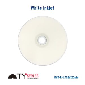 PlexDisc TY Series DVD-R 16X 4.7GB White Inkjet Hub Printable Blank Discs – 50 Pack Cake Box (FFP), Writable and Recordable Media for Data, Video, and Audio