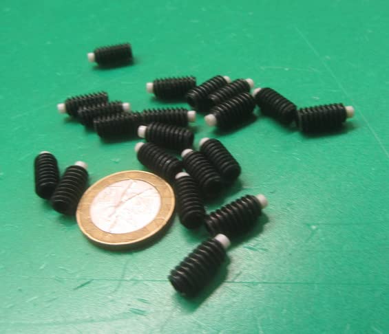 Black Oxide Steel Nylon Tip Set Screw 1/4"-20 x .500" Thread Length 20 pcs