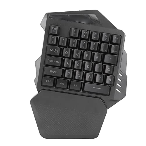 Shanrya One Handed Gaming Keyboard, 32 Million Keystrokes 35 Keys Gaming Keyboard for Computer