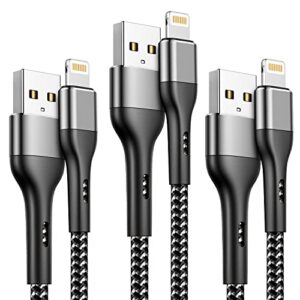 iphone charger 3pack, [apple mfi certified] lightning cable 6/6/10ft iphone charger cord fast charging cable for iphone 13 12 pro max mini 11 pro xs xr x 10 8 7 plus 6s 6 se 2020 ipad ipod