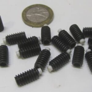 Black Oxide Steel Nylon Tip Set Screw 1/4"-20 x .500" Thread Length 20 pcs