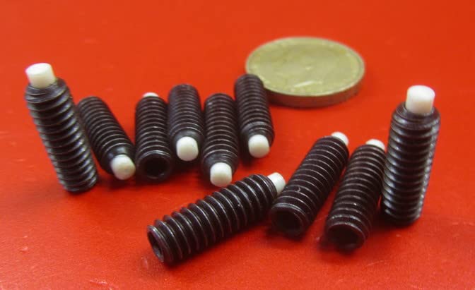 Black Oxide Steel Nylon Tip Set Screw 1/4"-20 x .750" Thread Length 20 pcs