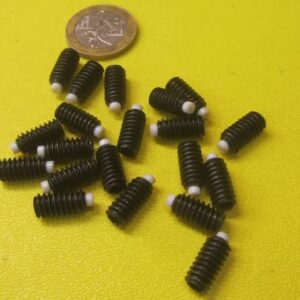 Black Oxide Steel Nylon Tip Set Screw 1/4"-20 x .500" Thread Length 20 pcs