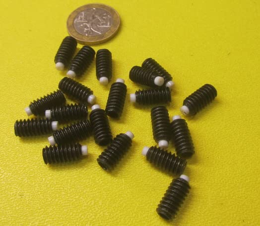 Black Oxide Steel Nylon Tip Set Screw 1/4"-20 x .500" Thread Length 20 pcs