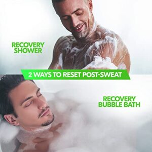 Degree Men Body Wash and Soak For Post-Workout Recovery Skincare Routine Lemongrass and Eucalyptus + Epsom Salt + Electrolytes Bath and Body Product, 22 FL Oz (Pack of 4)