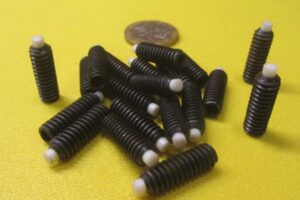 black oxide steel nylon tip set screw 1/4"-20 x .750" thread length 20 pcs