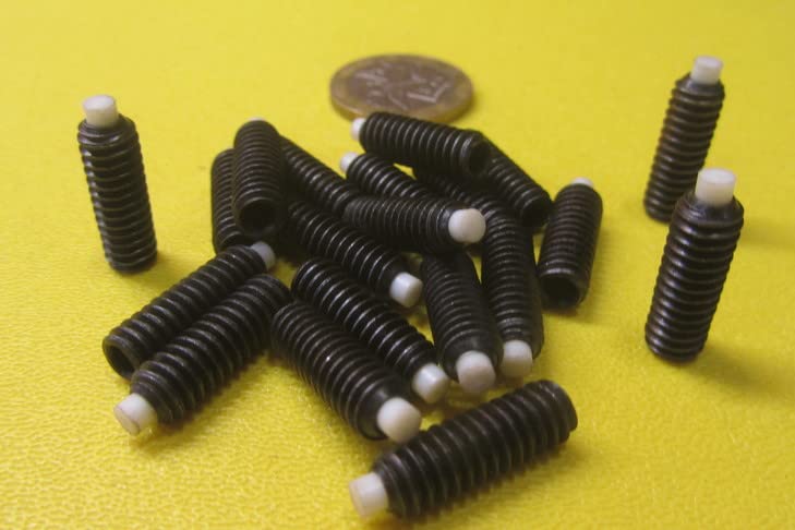 Black Oxide Steel Nylon Tip Set Screw 1/4"-20 x .750" Thread Length 20 pcs