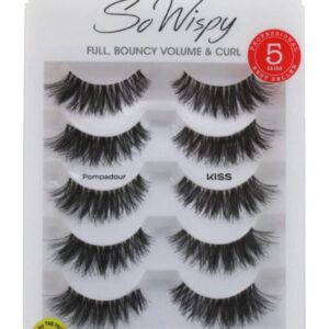 Kiss So Wispy Pompadour Lashes 5 Pairs (Pack of 3)