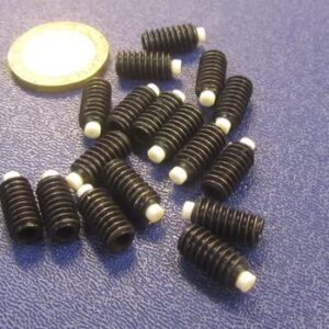 Black Oxide Steel Nylon Tip Set Screw 1/4"-20 x .500" Thread Length 20 pcs