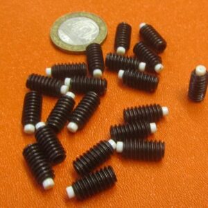 Black Oxide Steel Nylon Tip Set Screw 1/4"-20 x .500" Thread Length 20 pcs