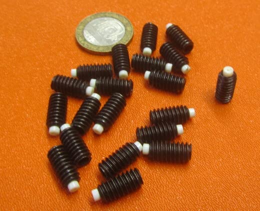 Black Oxide Steel Nylon Tip Set Screw 1/4"-20 x .500" Thread Length 20 pcs