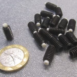 Black Oxide Steel Nylon Tip Set Screw 1/4"-20 x .500" Thread Length 20 pcs