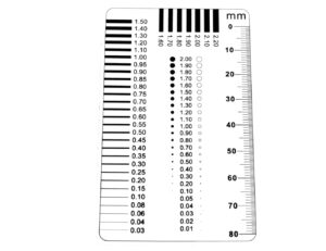 high precision 1 micron sec size estimation chart transparency defect diameter area measure 1/5/10 pieces pack (5, 3)