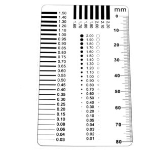 High Precision 1 Micron SEC Size Estimation Chart Transparency Defect Diameter Area Measure 1/5/10 Pieces Pack (5, 3)