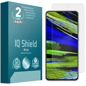 iqshield matte screen protector compatible with samsung galaxy s21 fe 5g (2-pack) anti-glare anti-bubble tpu film