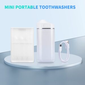 Water Flosser [Mini Cordless Portable] Oral Irrigator Water Teeth Cleaner Pick, Telescopic Water Tank, 3 Modes & IPX7 Waterproof, Home & Travel Water Flossers for Teeth, Braces Bridges Care.